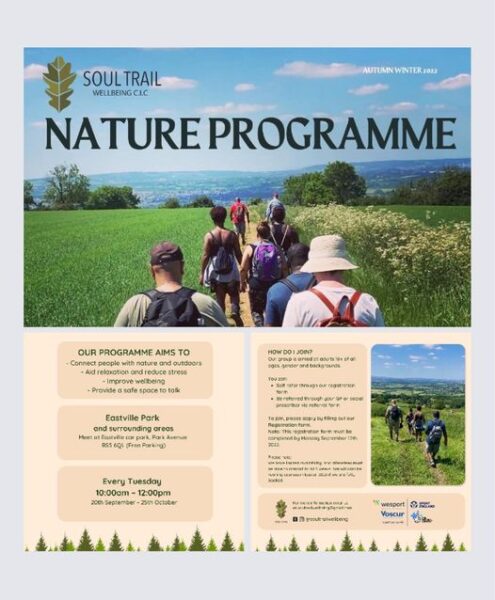 Six week nature programme ran by Soul Trail Wellbeing - Well Aware